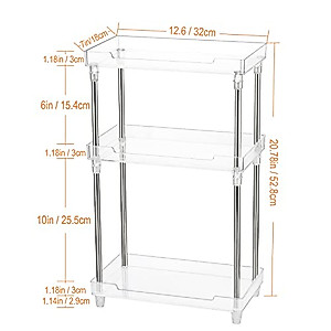 Argox Bathroom Organizer Countertop, Bathroom Finishing Countertop, Countertop Storage, Counter Storage, Storage Under The Sink,Transparent Bathroom Shelf