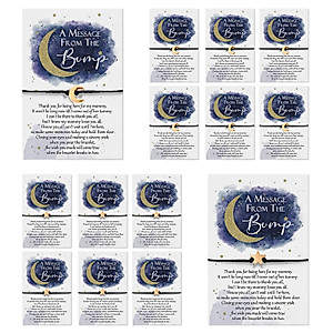Henoyso 50 Set Over the Moon Baby Shower Favors for Guests a Message from the Bump Wish Bracelets Baby Shower Bracelets Twinkle Twinkle Little Star Party Favors for Guests Thank You Gifts