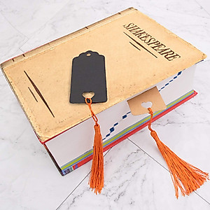 VAPKER 30 Pieces Dark Orange Tassels 13cm/5-Inch Silky Handmade Soft Mini Tassels Floss Bookmark Tassels with 2-Inch Cord Loop for Jewelry Making, DIY Projects, Bookmarks