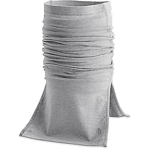 Coolibar UPF 50+ Men's Women's Key West Sun Neck Gaiter - Sun Protective (Small/Medium- Grey Heather)