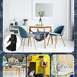 2 Pieces Cat Cage Hammock Hanging Pet Bed Double Layer Soft Plush Hanging Pet Bed Comfortable Hammock Bed for Indoor Cats Kitten Ferret Hamster Rabbit or Small Animals, 2 Styles (Cat and Plaid)