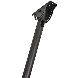 Displays2go SLC3770LBK Ceiling Mount for TV Monitors 37 to 70 Inch, Swiveling & Tilts, Telescoping, Black Steel