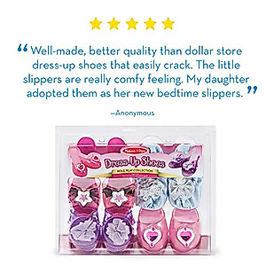 Melissa & Doug Role Play Collection - Step In Style! Dress-Up Shoes Set (4 Pairs), Multicolored, 11" x 12" x 4.5" Packaged