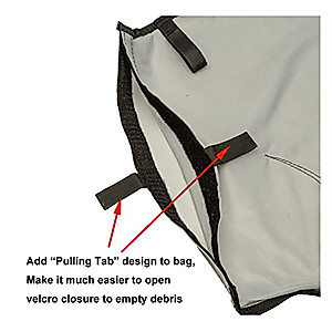 ATIE Pool Cleaner Gray Fine Mesh Bag with Hook and Loop Fastener Enclosure for Pentair Kreepy Krauly Legend, Platinum Pool Cleaner Debris Bags 360009/EU16G with Snaplock - Gray