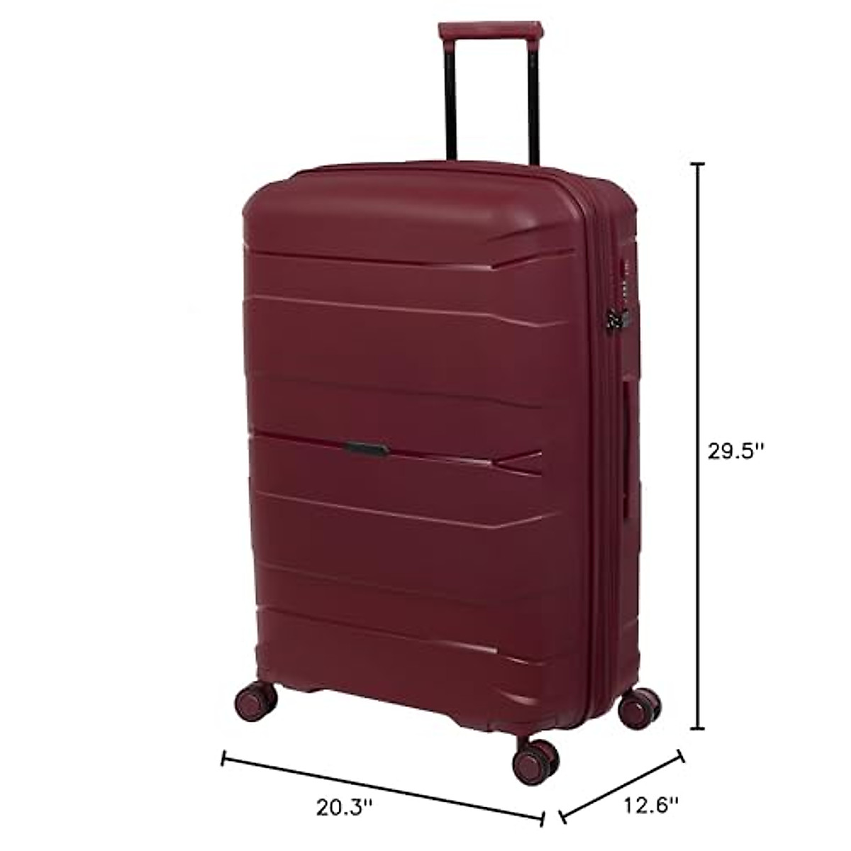 it luggage Momentous 30" Hardside Checked 8 Wheel Expandable Spinner, German Red