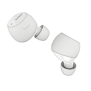 Belkin SOUNDFORM Immerse Noise Cancelling Earbuds, True Wireless Earbuds with Hybrid ANC, Wireless Charging, IPX5 Sweat and Water Resistant, Apple Find My for iPhone, Galaxy, Pixel and More - White