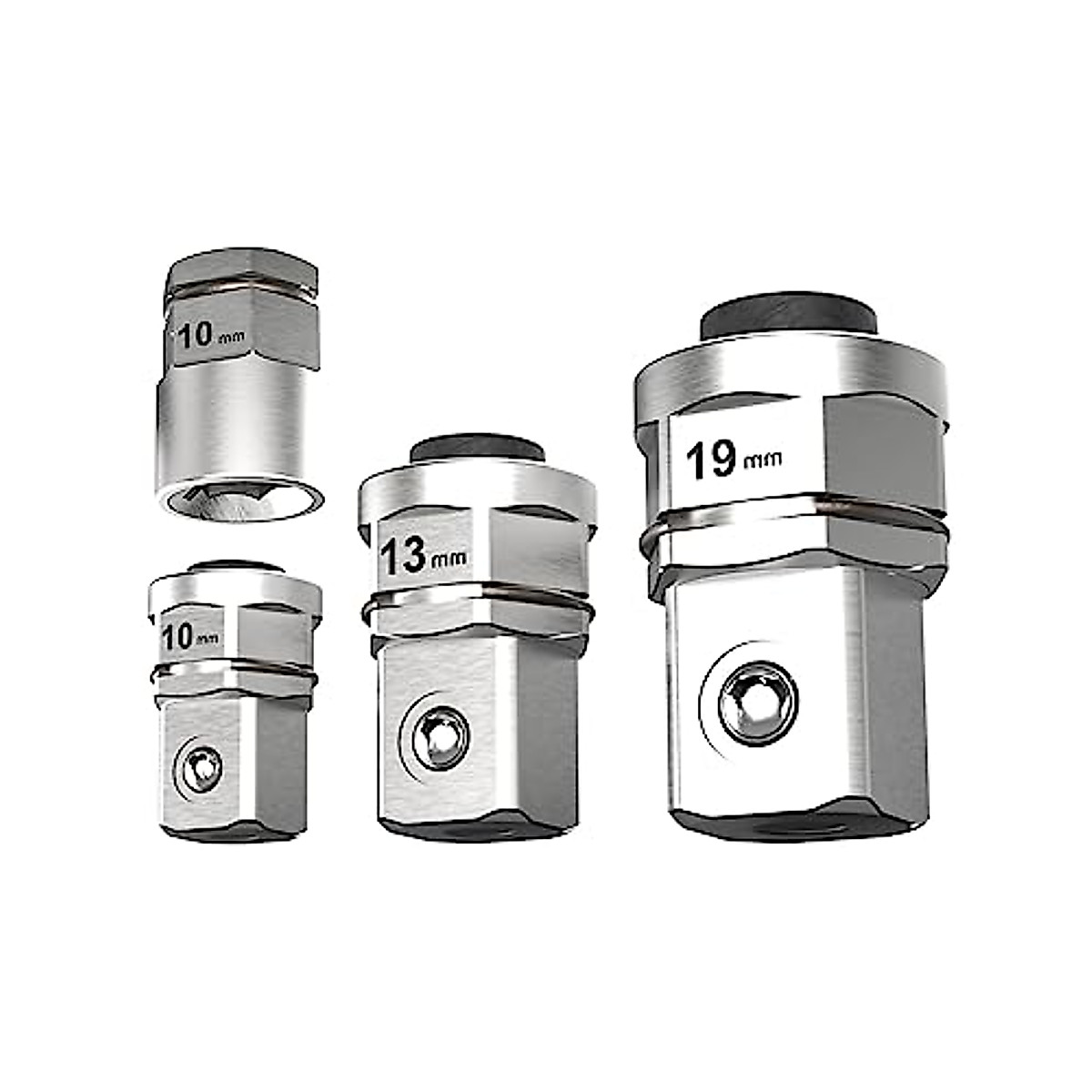 LABEAR- 4pcs Ratcheting Wrench to Square Drive Adapter Set