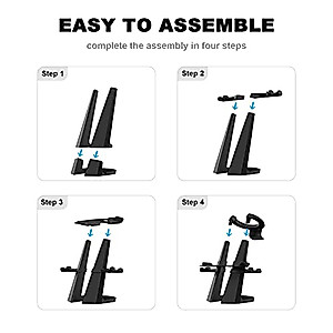 AMVR Compatible with Quest 2 Stand, Upgraded Heavier VR Headset Display Stand Holder and Controller Mount Station for Quest 2/Quest 1/Rift/Rift S and Touch Controllers Accessories (Black)