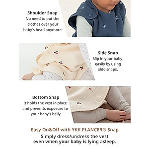 Konny Baby Sleep Sack - Wearable Blanket Sleeping Vest | 6-Layer Cotton Gauze Newborn Essentials Cloths | TOG 1.0 | 6 Months - 5T | (Navy Sparkle, Medium)