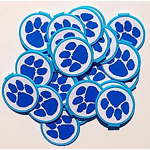 Blue Spirit Paw Print School Mascot Bookmarks - 36 Bulk Bookmarks for Kids Girl’s Boys- School Student Incentives – Library incentives – Reading Incentives - Classroom Reading Awards!
