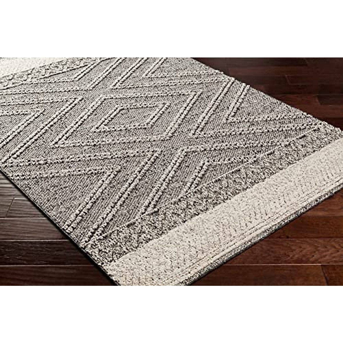 Hauteloom Areli Living Room, Bedroom Patio Outdoor Area Rug - Black, Gray, Beige - 7'10" x 10'