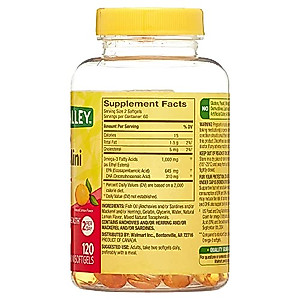 Essential Omega-3. Includes Luall Fridge Magnetic + Spring Valley Omega-3 Fish Oil Soft Gels, 1000 mg (120 MINI SoftGels)