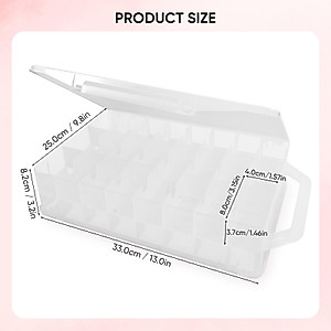 Kokorosa Double Sided Thread Box Storage,46 Grids Sewing Organizer,Portable Plastic Organizer for Crafts Embroidery Sewing Small Toy Embroidery Floss