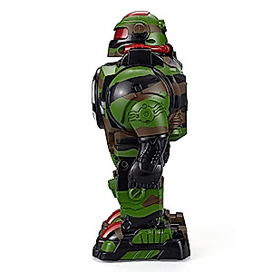Think Gizmos Robot Toy for Kids RoboShooter - Remote Control Robot Toy with Voice Recording, Fast Firing Foam Discs, Plays Music & Dances - Robot for Boys and Girls Aged 5, 6, 7, 8, 9 (Camo Green)