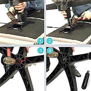 Oak Leaf Gas Lift Cylinder, Class 4 Replacement Office Chair Cylinder 5.5’’ Stroke, Pneumatic Shock & Heavy Duty (450 lbs) Office Chair Parts, Universal Size, Black