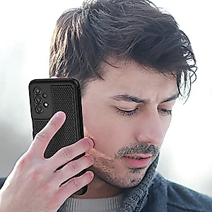 FNTCASE for Samsung Galaxy A23 5G Case: (Samsung Galaxy A23 4G LTE) Dual Layer Protective Heavy Duty Cell Phone Cover Shockproof Rugged with Non Slip Textured Back - Bumper - 6.6inch (Matte Black)