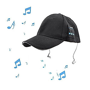Lzcat Unisex Bluetooth Baseball Cap Sun Hat Smart Wireless Bluetooth Headset Sports Cap Music Speaker Mic Summer Cap (Grey)