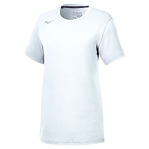 Mizuno Women's Standard Short Sleeve Attack Tee 3.0, White, Medium