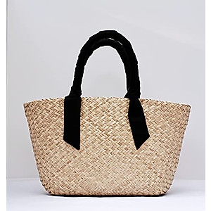 Urban Jungle Décor, Handmade Sustainable Straw Tote Bag, French/Moroccan Market Bag, Beach Bag for Women, Beach Accessories