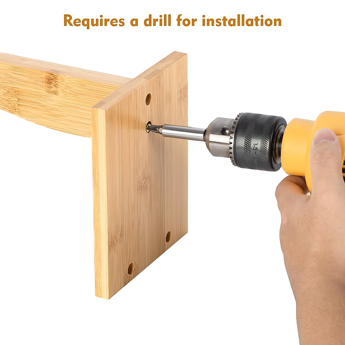 E-ROOM TREND Bamboo Mug Holder with Coasters 4 Pcs, Coffee Mug Tree for Large Mugs with 4 Hooks Stand for Countertop Coffee Bar Accessories Decor Coffee Organizer Station(MHC400)