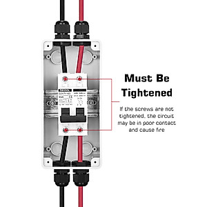 DIHOOL 40 Amp Circuit Breaker Box, Solar Panel Disconnet Switch, DC Miniature Circuit Breaker