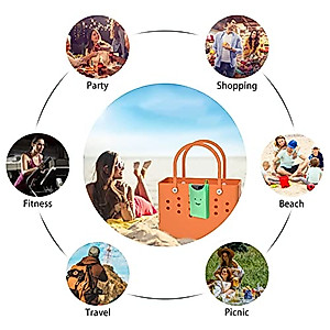 UQOOQFA Phone Holder Insert Accessory Compatible with Bogg Bags, Soft Rubber Accessories for Bogg Bag Decorative Charm Inserts for Storage Phone Case Key Lipstick Sunglass Wallet (Pink)