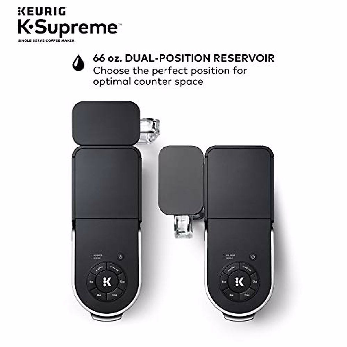 Keurig K-Supreme Coffee Maker, Single Serve K-Cup Pod Coffee Brewer, With MultiStream Technology, 66 Oz Dual-Position Reservoir, and Customizable Settings, Black