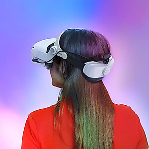YOGES Head Strap with Battery Compatible for Oculus Quest 2, Rechargeable 5000mAh Headstrap for Enhanced Comfort and Playtime in VR, Immersion VR Accessories Compatible with Meta Quest 2