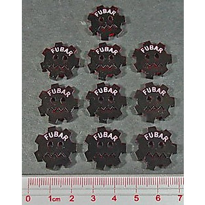 LITKO FUBAR Tokens, Translucent Red (10)