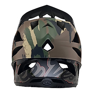 Troy Lee Designs Stage Signature Camo Full Face Bicycle Helmet for Max Ventilation Lightweight MIPS EPP EPS Racing Downhill DH BMX MTB - Adult Men Women (Army Green, XS/SM)