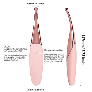 CHARMING Personal Eye Wand Massager with Eyes Body Massager Facial Vibrating Treatment for Dark Circles, Promote Essence Absorption, Eliminate Dark Circle, relieves Skin Fatigue -Pink