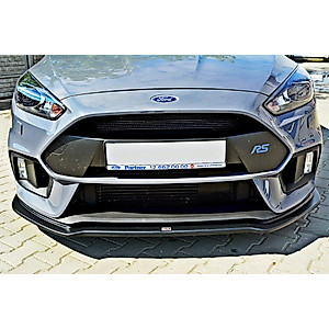 Front Bumper Lip Spoiler V4 Compatible with Ford Focus 3 RS (2015 -) Maxton Design Splitter