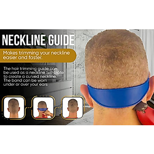 Fade Guide and Neckline Shaving Template | Curved Silicone Band | Great for Creating Skin Fade Guidelines for DIY Haircuts | Fade Haircut Guide for Hair Clippers