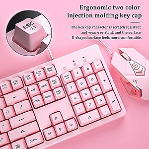 Feiyx Gaming Keyboard and Backlit Mouse and Headset Combo,USB Wired Backlit Keyboard,LED Gaming Keyboard Mouse Set,Headset with Microphone for PC,Laptop,Windows
