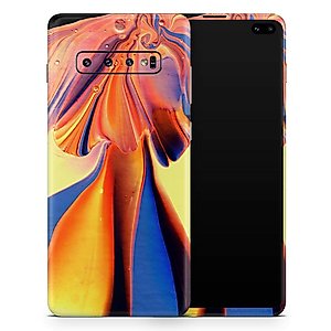 DesignSkinz Liquid Abstract Paint V48 Protective Vinyl Decal Wrap Skin Cover Compatible with The Samsung Galaxy S20 (Screen Trim & Back Glass Skin)