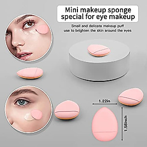 EVAOUXIU Powder Puff - 6 Pcs Triangle Powder Puffs for Face Powder & 2 Pcs Makeup Sponges, Individually Wrapped Velour Cotton Makeup Puff (Black)