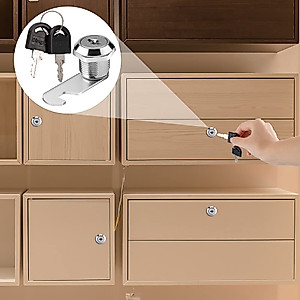 Cam Lock,Security Mailbox Lock, Cam Lock 2pcs Drawer Locks with 4 Keys Lock Furniture Hardware Door Cabinet Lock for Office Desk Letter Box Cam Locks 16mm 20mm 25mm 30mm (Color : 25mm) (Color : 30mm