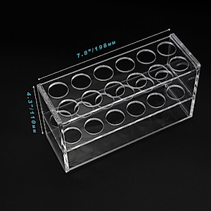 Incontesta Acrylic Test Tube Holder Rack, 2x6 Wells 12 Sockets for 50ML Test Tubes, Clear Acrylic Lab Stand Rack
