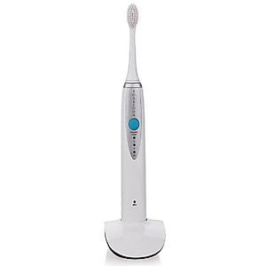 ToiletTree Products Poseidon Rechargeable Sonic Toothbrush with Inductive Charger and 3 Replacement Brush Heads for Multiple Users