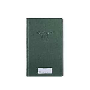 DesignWorks Ink Standard Issue No. 17 Hardcover Cloth Green 7.25" x 11.75" Tall Notebook Journal with 96 Lined Pages - Perfect for Office Work, Writing, and Journaling