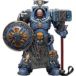 Pipigirl JoyToy 40K Genuine License 1:18 Soldier, Space Wolves Arjac Rockfist, 4inch Models Action Figures Kits (Arjac Rockfist), (JT6878)