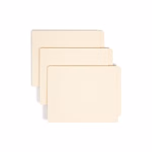 Smead Shelf-Master End Tab File Folders, 25 Count, Manila, Reinforced Straight-Cut Tabs, 2 Fasteners, Letter Size (34214)