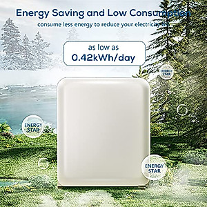 R.W.FLAME 1.7 Cu. Ft Mini Fridge with Freezer, Low Noise, 48L compact refrigerator, Mini Fridge for Bedroom, Office, Dorm, RV, (White)