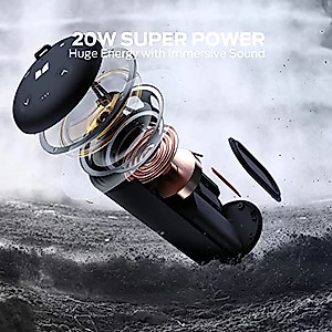 Monster S130 Wireless Bluetooth Speaker Loud Stereo Sound, Portable Speakers Bluetooth Wireless with Bluetooth 5.3, 24H Playtime, Support SD Card, Built-in Mic for Outdoor Travel Beach