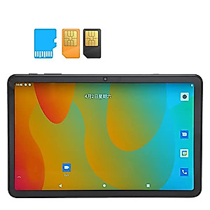 Vikye 10.4in Tablet, 2000x1200 Resolution Tablet HD Tablet Octa Core 5G 2.4G Dual Band 8GB RAM 256GB ROM Calling Tablet