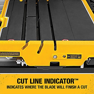 DEWALT Wet Tile Saw with Stand, 10 Inch, 15-Amp, 1,220 MWO, Corded (D36000S)