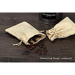 Burlap Bags 5 x 4 Inch with Drawstring -Natural Linen Bag Gift Bags Jewelry Sacks Strong Small Jute Bag for Festivals, DIY Craft, Present, Party Favors, Snacks, Jewelry and Anniversaries