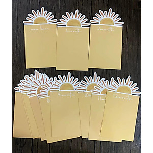 First Trip Around the Sun Birthday 12 Month Photo Banner Boho Sun 1st Birthday Decorations Party Supplies Sunshine First Birthday Decor for Baby Boys Girls Bday