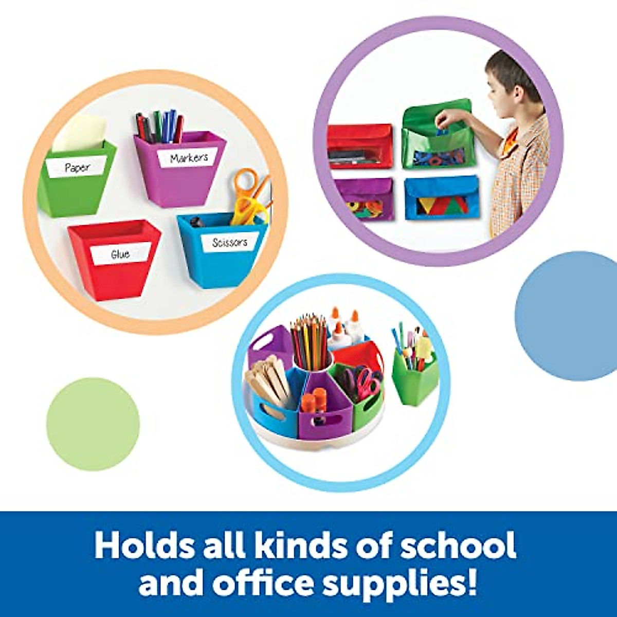 Learning Resources Create-a-Space Storage Bundle, Home School Set, Classroom Accessories, Ages 3+