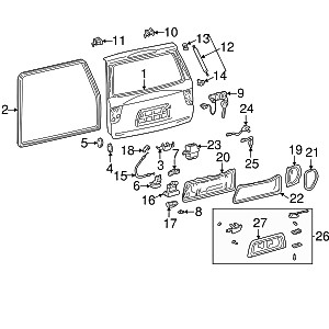 Cheriezing 64680-0C010 Liftgate Tailgate Hatch Lock Cable for 2001-2007 Sequoia